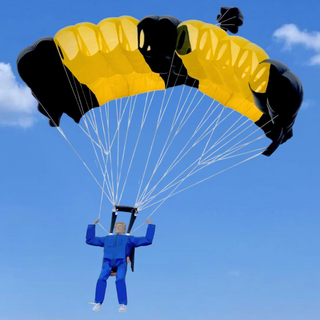 1/4 Scale RC Skydiver with 1400mm (55") Stock Parachute – Paul Mini ...